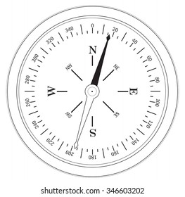 Compass Raster Version Illustration Isolated On Stock Illustration ...
