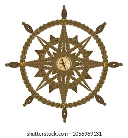 Compass Anchor Steering Wheel 스톡 일러스트 1056967280 | Shutterstock