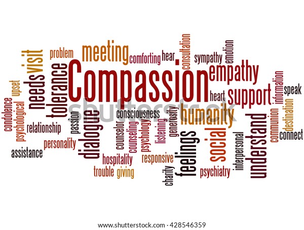 Compassion Word Cloud Concept On White Stock Illustration 428546359 ...