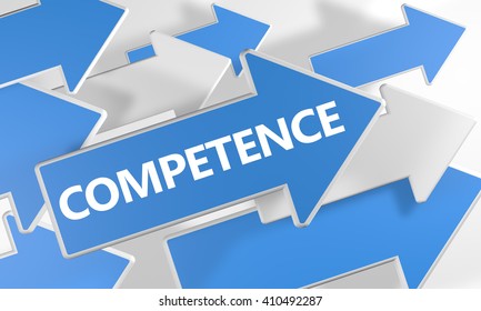 Competence 3d Render Concept Blue White Stock Illustration 410492287 ...