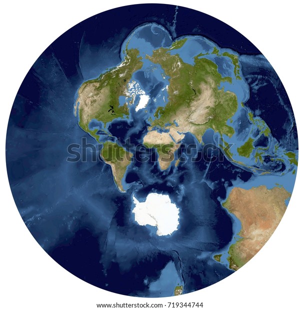 Complete Earth View Space High Resolution Stock Illustration 719344744