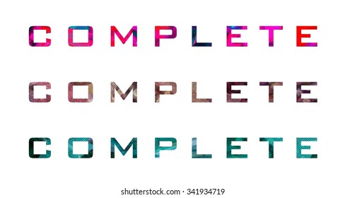 Complete Word Stock Illustration 341934719 | Shutterstock