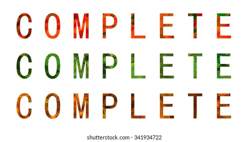 Complete Word Stock Illustration 341934722 | Shutterstock
