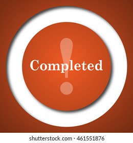 Completed Icon Internet Button On White Stock Illustration 507064213
