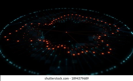 Complex Data Analysing Concept Background Points Stock Illustration ...