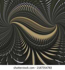 Complex Design 3d Spiral Structure Dark Stock Illustration 2187354783 ...