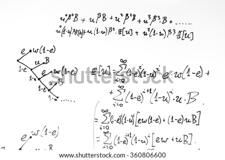 Complex Math Formulas On Whiteboard Mathematics Stock Illustration ...