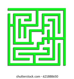 Abstract Threedimensional Hedge Maze Game Template Stock Vector ...