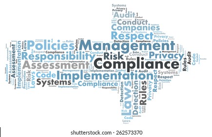 Compliance Word Cloud Shaped Arrow Right Stock Illustration 262573370 ...