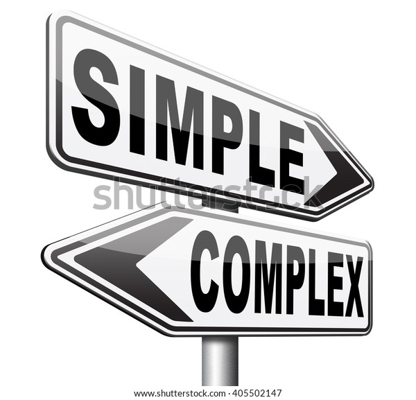 Complicated Simple Easy Hard Way Decisive Stock Illustration 405502147