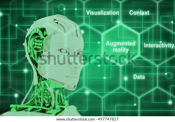 Components Augmented Reality Illustrated By Female Stock Illustration ...