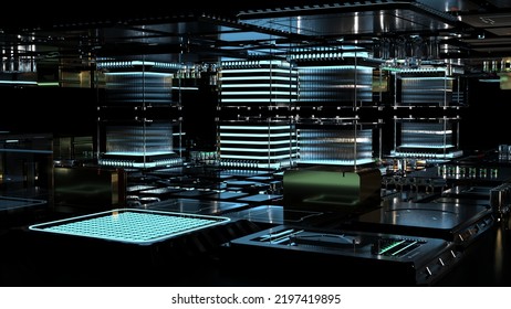 Components Quantum Computer Parts Next Generation Stock Illustration ...