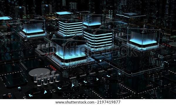 Components Quantum Computer Parts Next Generation Stock Illustration ...
