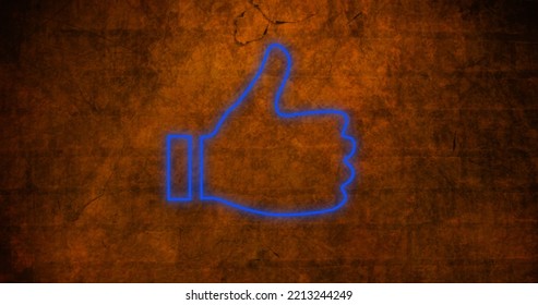 Composite Digital Blue Like Button Icon Stock Illustration 2213244249 ...