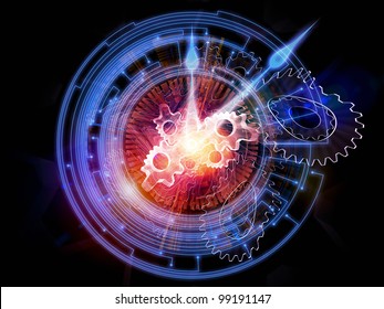 Composition Gears Clock Elements Dials Dynamic Stock Illustration ...