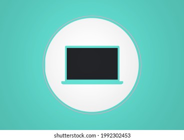 Composition Computer Screen White Circle On Stock Illustration ...