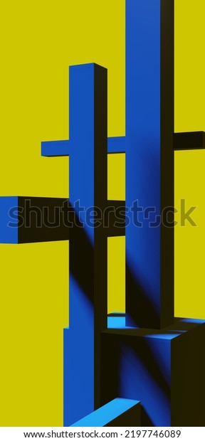Composition Geometric Shapes Construction Architecture Background Stock ...