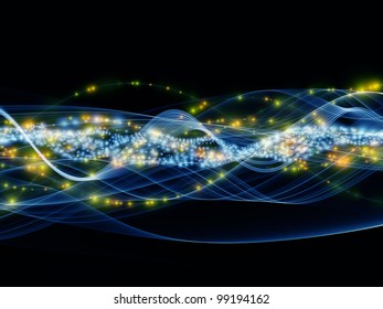 Composition Overlapping Abstract Waves Colors Lights Stock Illustration ...
