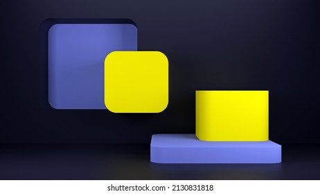 Composition Yellow Square Rounded Corners Black Stock Illustration ...