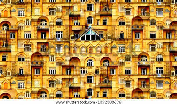 Computer Art Collage Illustration Multi Level Stock Illustration ...