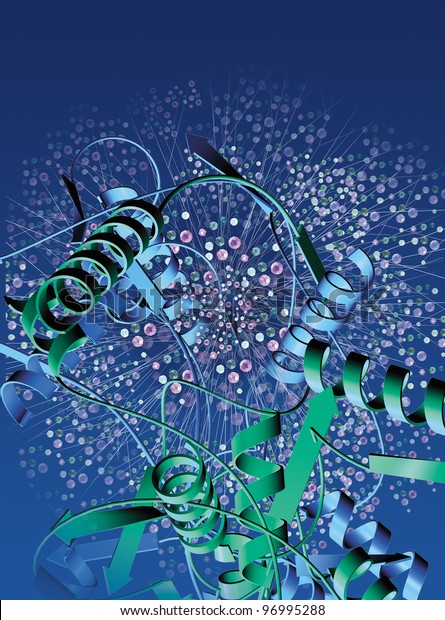 Computer Artwork Protein Structure Stock Illustration 96995288