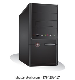 Computer System Unit On White Background Stock Photo (Edit Now) 101343130