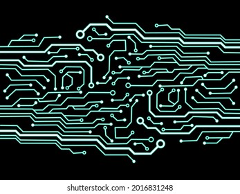 Computer Circuit Blue Scheme Type Schematic Stock Illustration ...