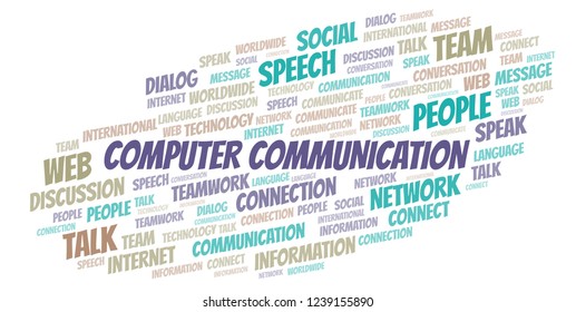 Computer Communication Word Cloud Stock Illustration 1239155890 ...