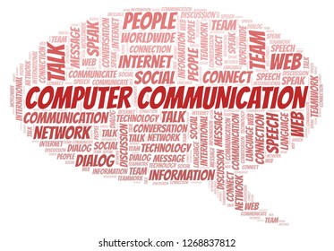 Computer Communication Word Cloud Stock Illustration 1268837812 ...