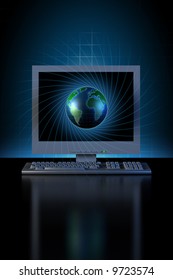 Computer Connecting World Stock Illustration 9723574 | Shutterstock