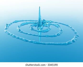 Computer Created Image Water Splash Stock Illustration 3345190 ...