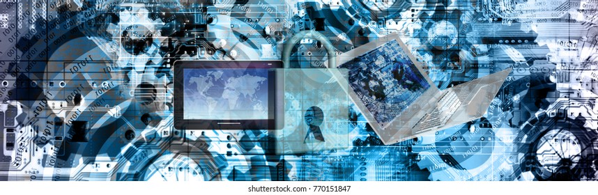 Computer Cyber Safety3d Rendering Stock Illustration 770151847 ...
