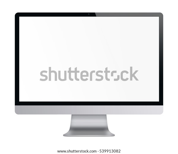 Computer Display Blank Screen Front View Stock Illustration 539913082