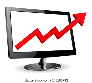 Computer Display Chart Stock Illustration 143185792 | Shutterstock