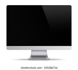 Computer Monitor Display Black Screen Isolated: ภาพประกอบสต็อก ...