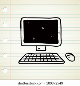 Vektorgrafik, handgezeichnet, Skizze für den PC: Stock-Vektorgrafik ...