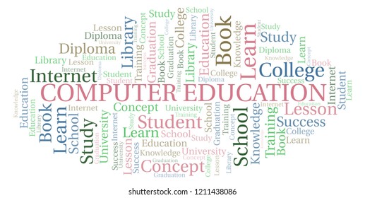 Computer Education Word Cloud Stock Illustration 1211438086 | Shutterstock