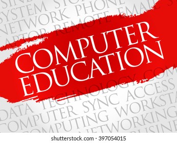 Computer Education Word Cloud Concept Stock Illustration 397054015 ...