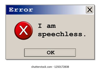 Computer Error Box Funny Fake Message Stock Illustration 1235216674