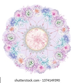 Computer Flowers Yellow Patterns Warm Pink Stock Illustration ...