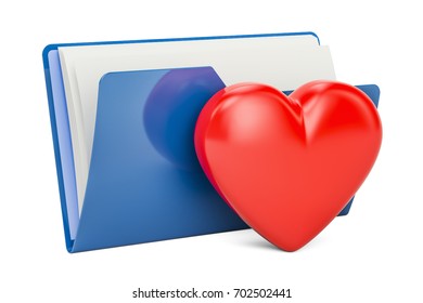 Computer Folder Icon Red Heart 3d Stock Illustration 702502441 ...