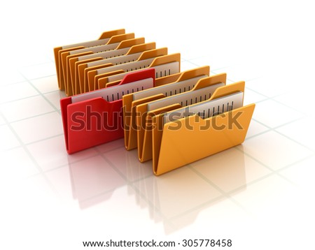 Computer Folders Documents High Quality 3 D Stock Illustration ...