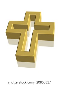 Computer Generated 3d Cross Symbol Stock Illustration 20858317 ...