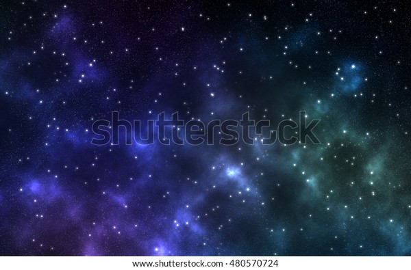 Computer Generated Illustration Render Night Sky Stock Illustration ...