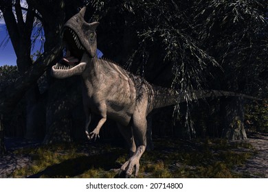 Computer Generated Image Ceratosaurus Dinosaur Prehistoric Stock ...