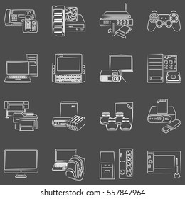 Computer Hardware Icons Stock Vector (Royalty Free) 233873578 ...