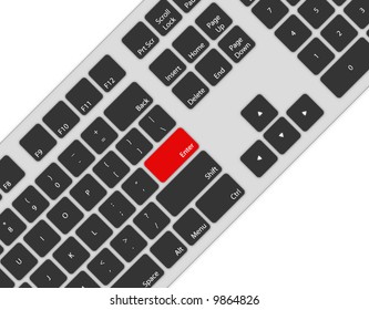 Computer Keyboard Red Help Stock Illustration 75060265
