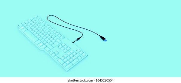 Computer Keyboard 3d Illustration 3d Render Stock Illustration ...