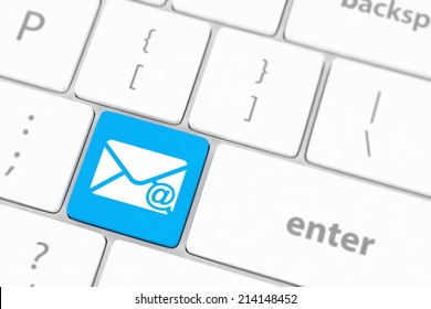 Computer Keyboard Email Key Stock Illustration 214148452