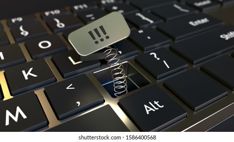 Computer Keyboard Jackinthebox Triple Exclamation Mark Stock ...